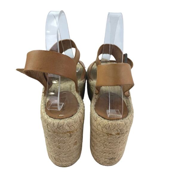 Soludos | Shoes | Soludos Minorca Womens Brown Leather Wedge Espadrille ...